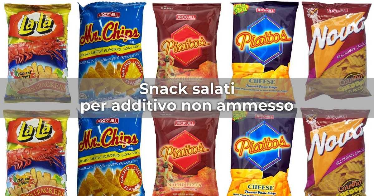 Ministero della Salute richiama altri snack salati per additivi non ...
